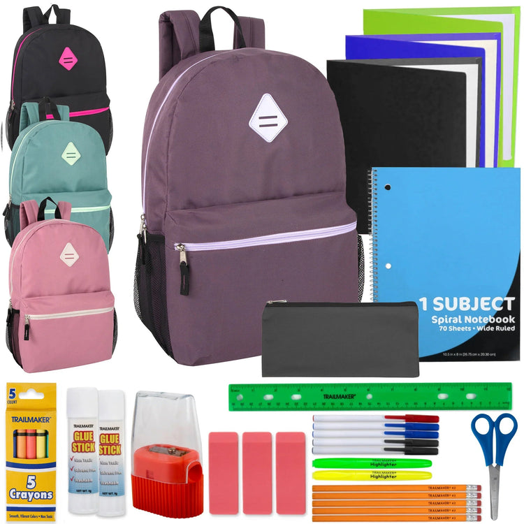 Bulk Backpack School Supply Kits - Backpack Bundles Wholesale ...