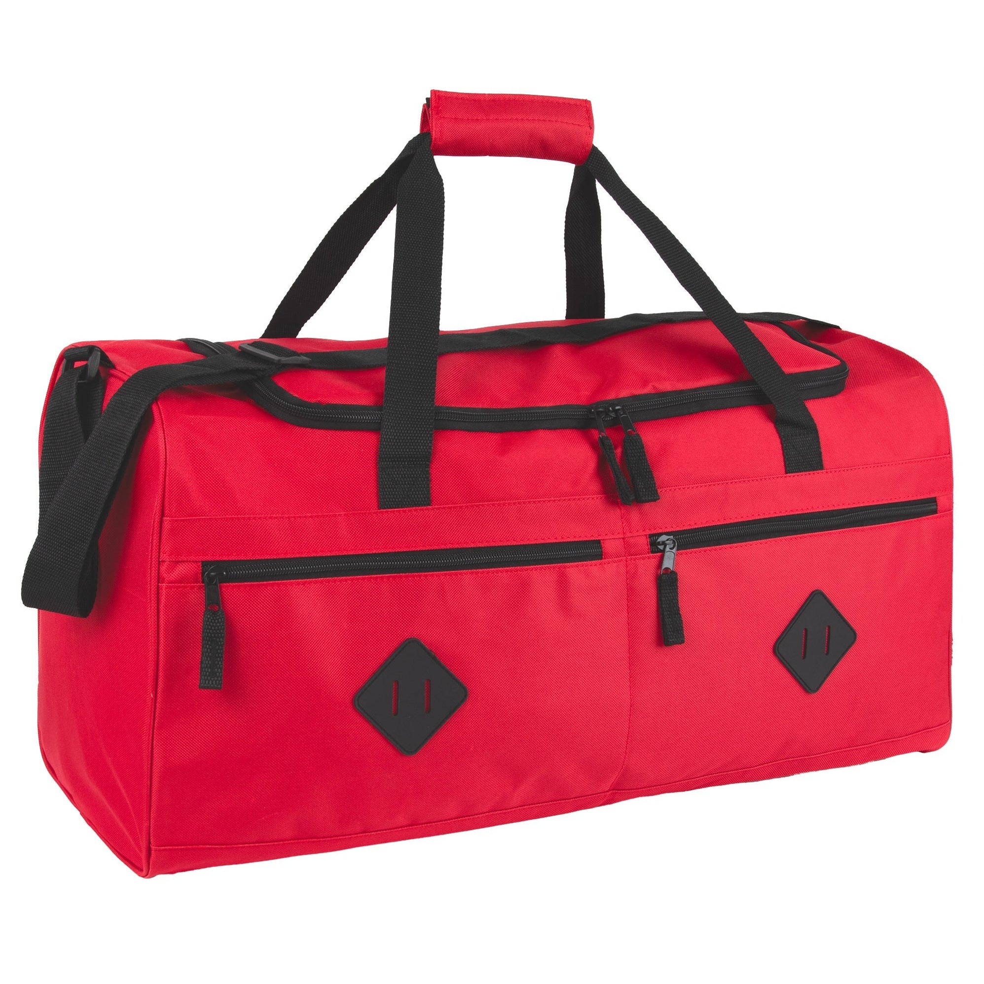 24-pack Bulk 24" Multi-Pocket Duffle Bag - Assorted or Single Colors ...