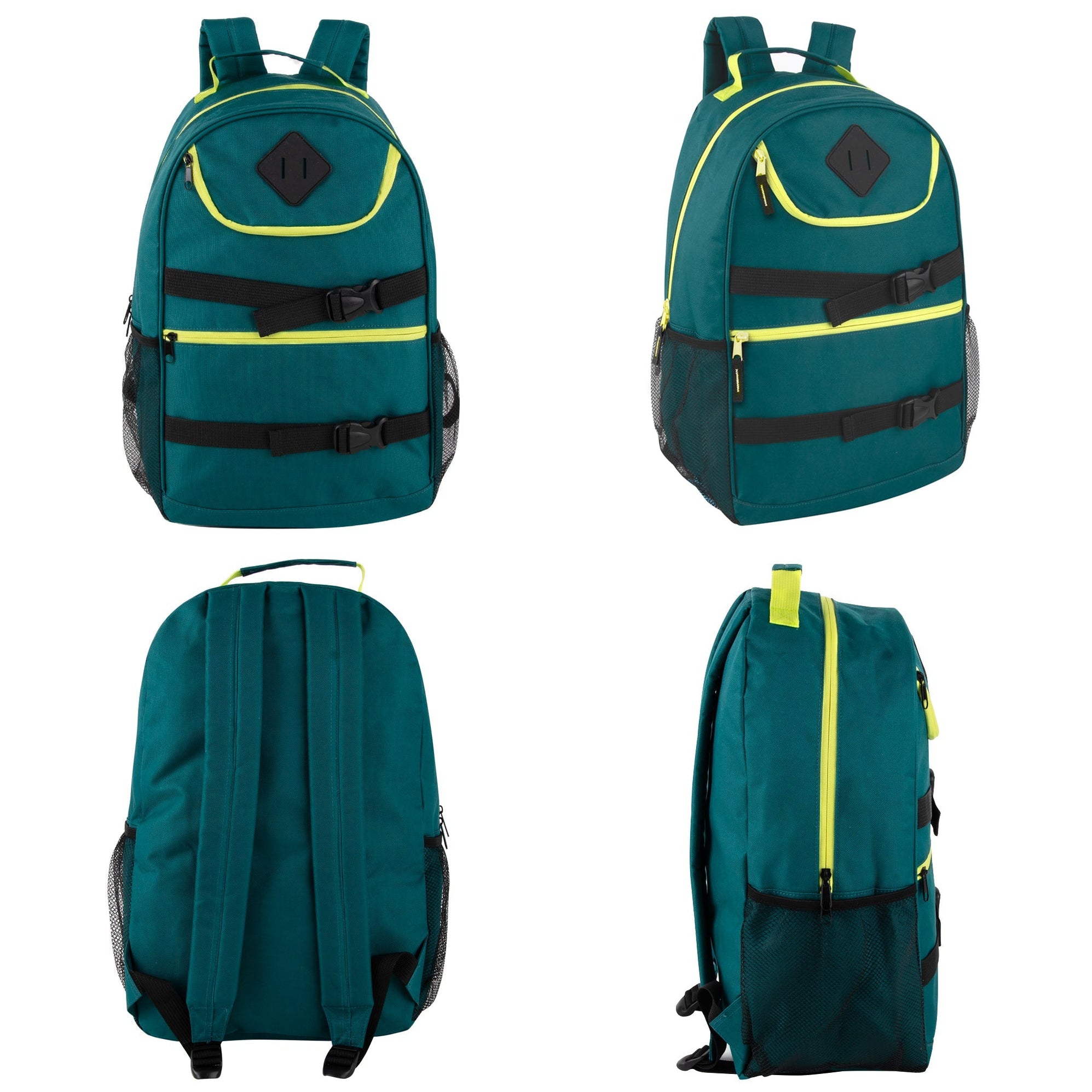 24-pack Bulk 18" Double Buckle Backpack - Dark Colors — BagsInBulk.com