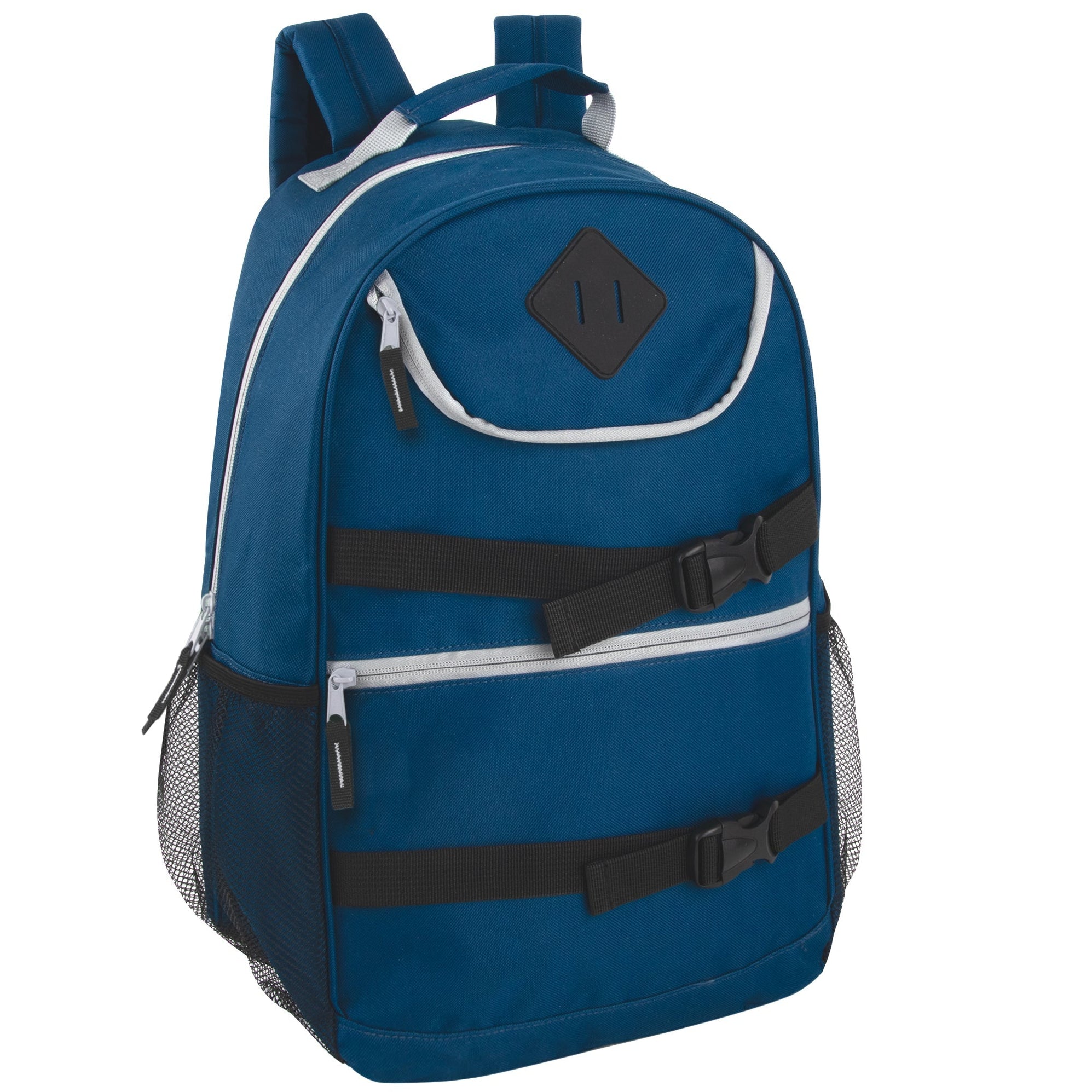 24-pack Bulk 18" Double Buckle Backpack - Dark Colors — BagsInBulk.com