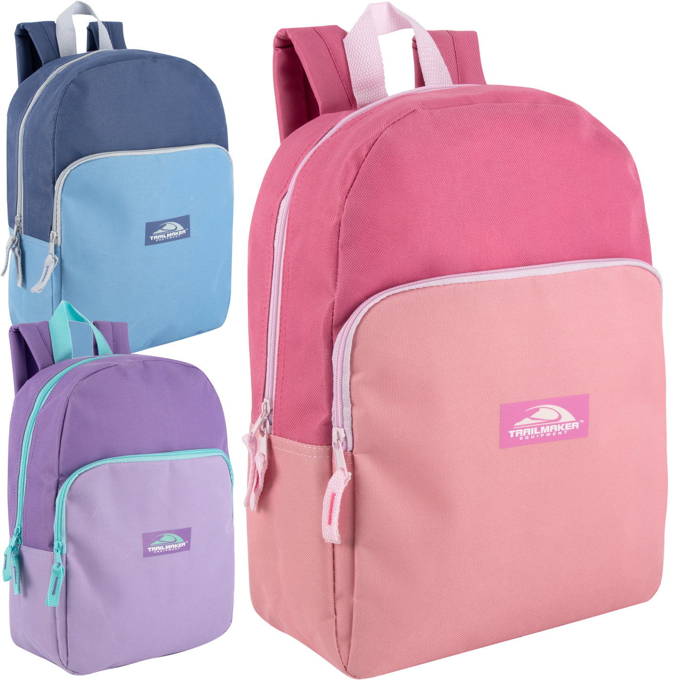24-pack Bulk 15" Promo Backpack - Assorted Colors — BagsInBulk.com