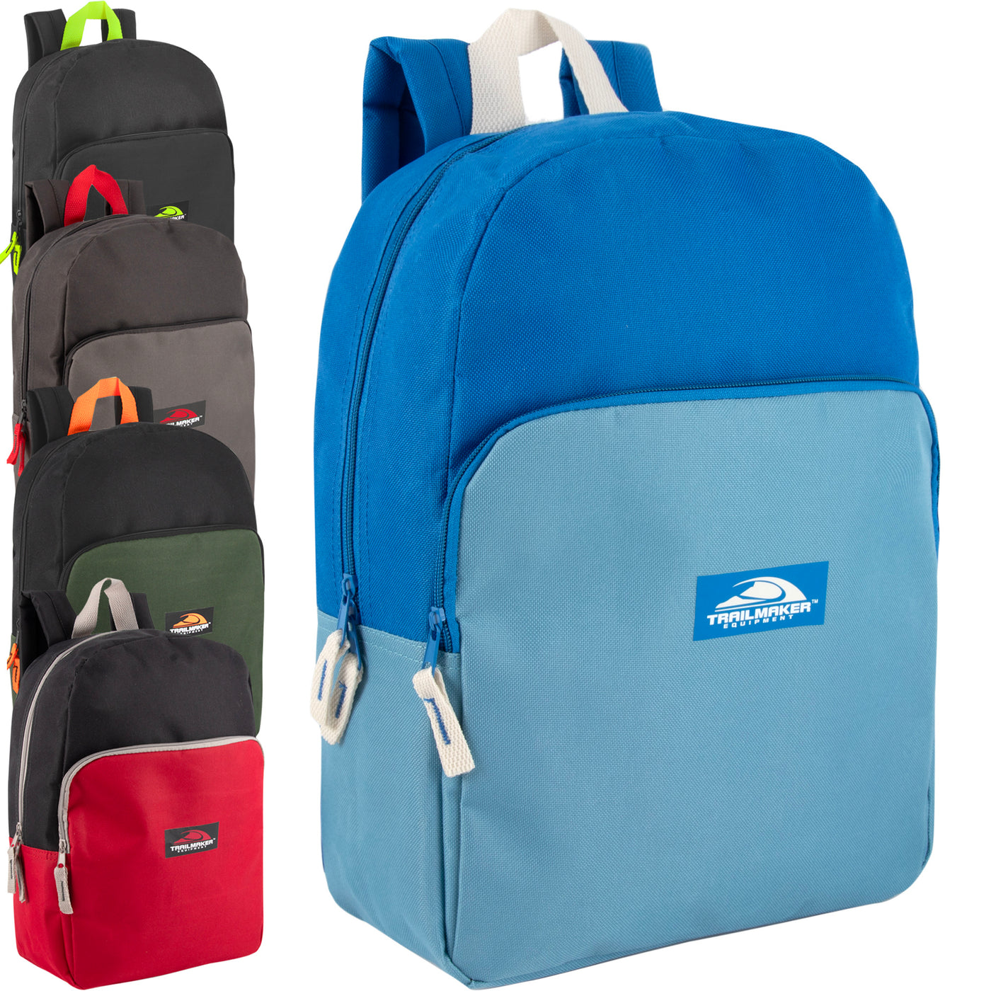 24-pack Bulk 15" Promo Backpack - Assorted Colors — BagsInBulk.com
