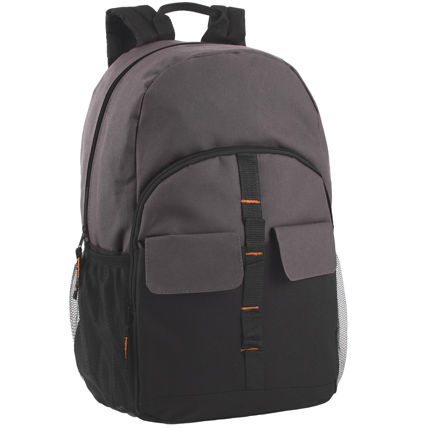 24-pack Bulk 18" Double Flap Daisy Chain Backpack - 3 Dark Colors ...