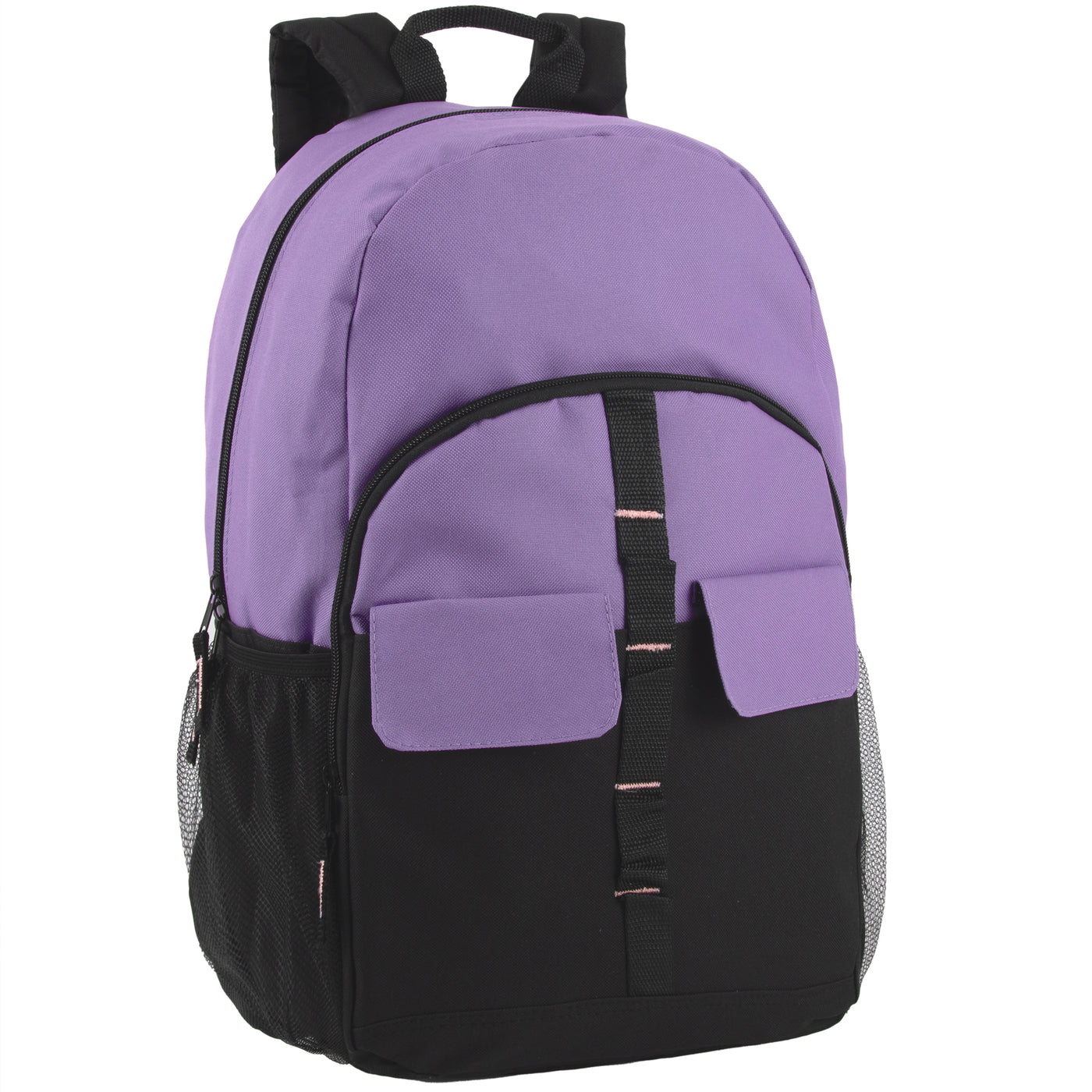 24-pack Bulk 18" Double Flap Daisy Chain Backpack - 3 Pastel Colors ...