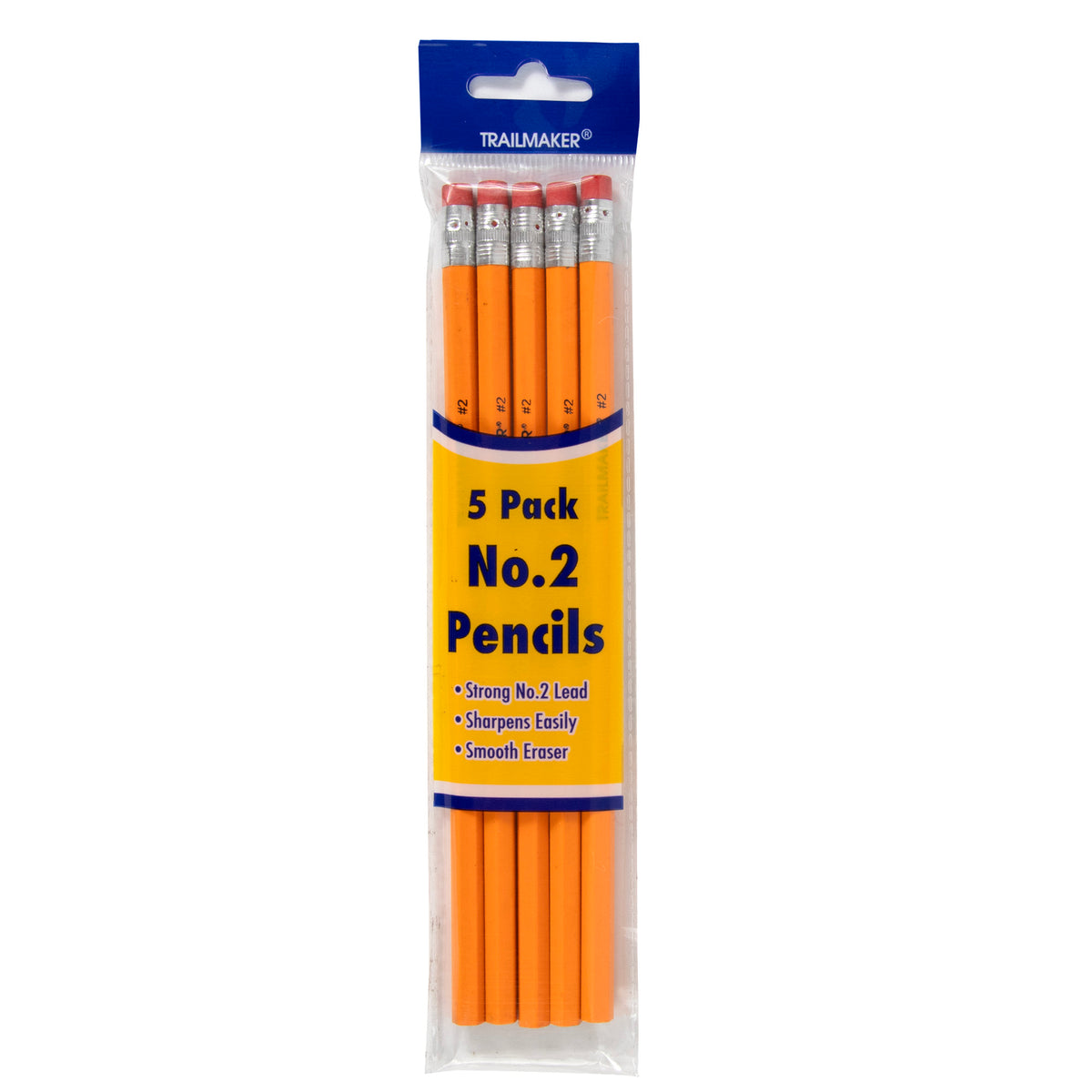 100-pack Bulk Number 2 Pencils 5-Pack, Wood Cased — BagsInBulk.com